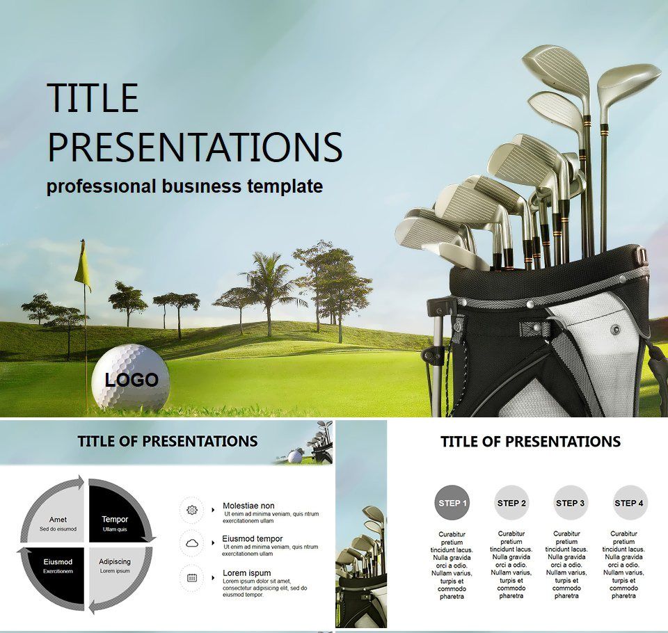 Golf Resort PowerPoint Template: Tee Up Success