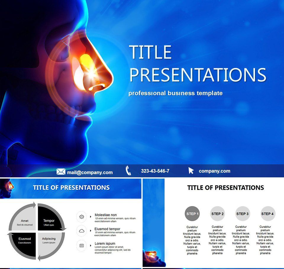Nose Diseases PowerPoint Template: Sensory Slides