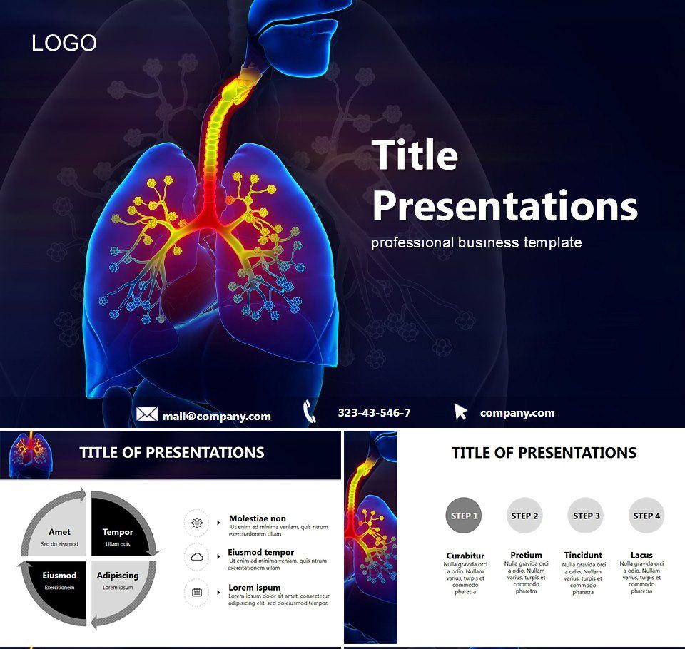 Lung Disease PowerPoint Template: 28 Custom Slides