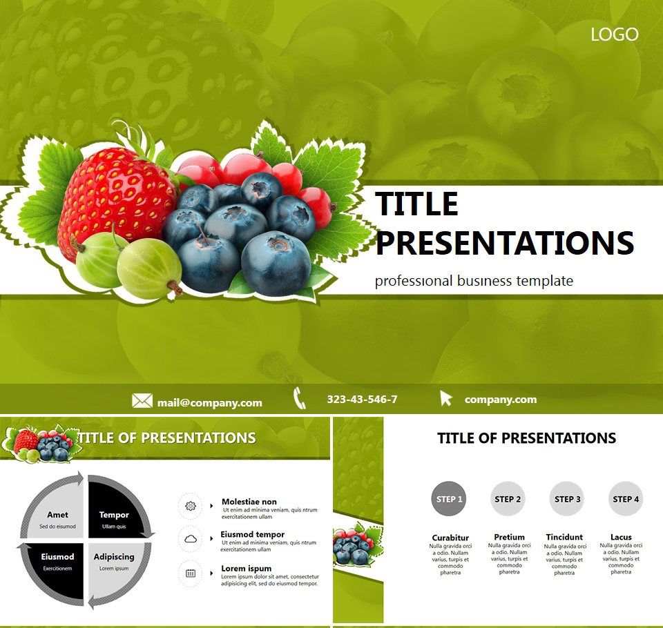 Berry Garden PowerPoint Template: Harvest Insights