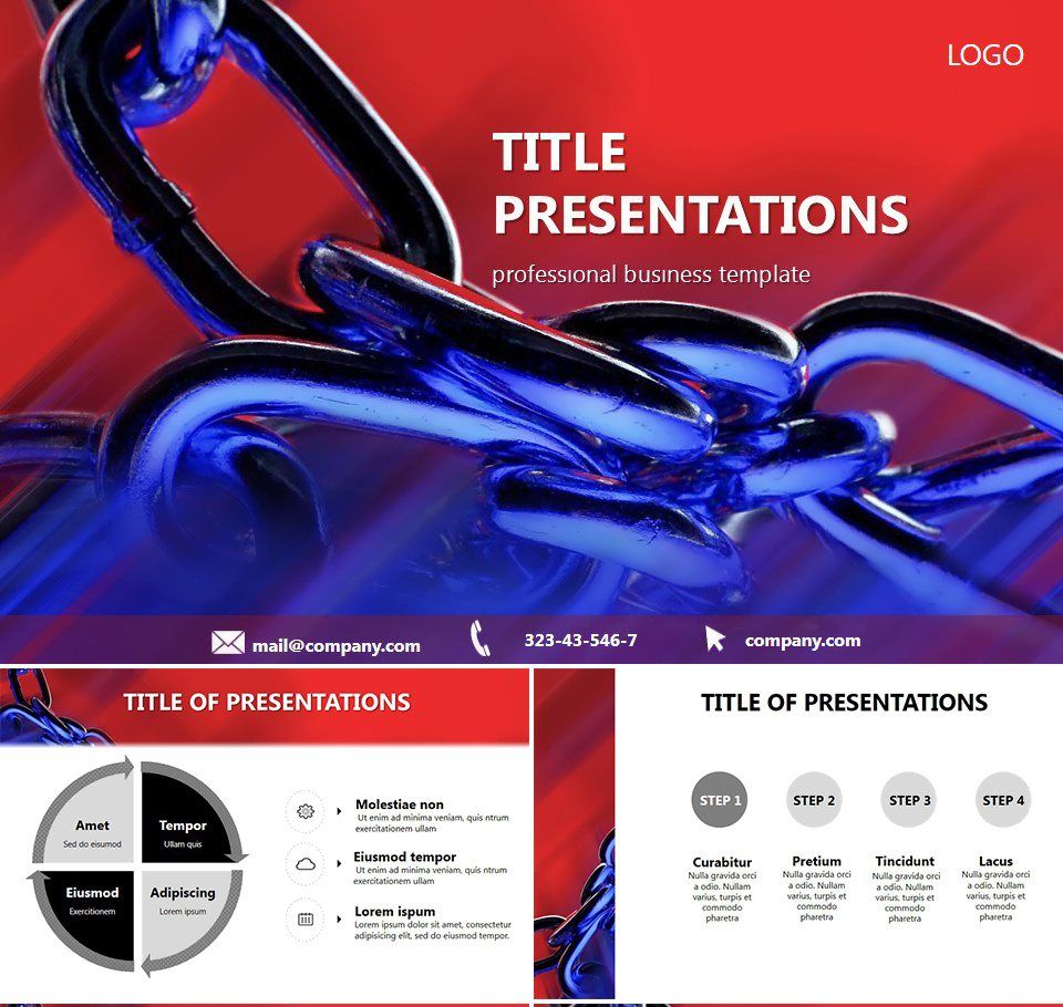 Linking Ideas Chain-inspired PowerPoint Template - Professional ...