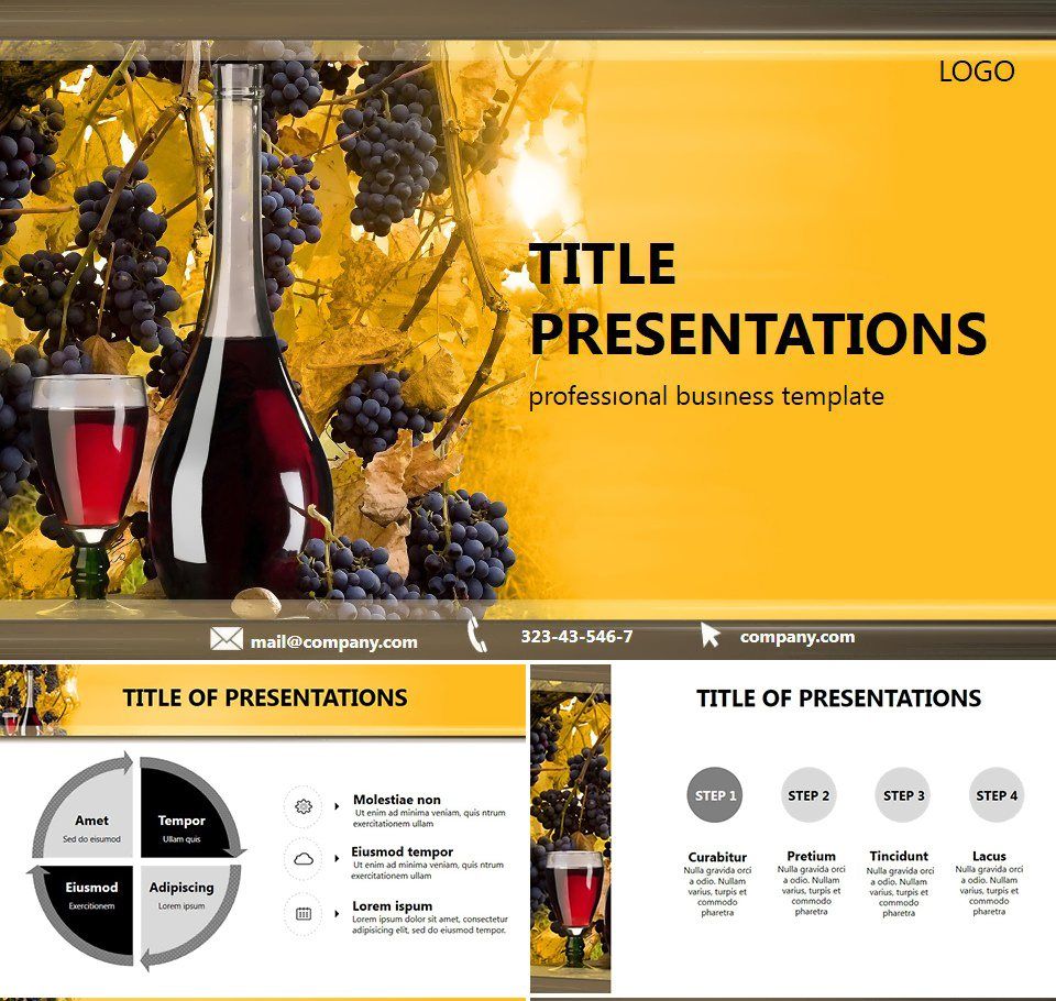 Make Wine PowerPoint Template - Professional Presentation for Wine Industry