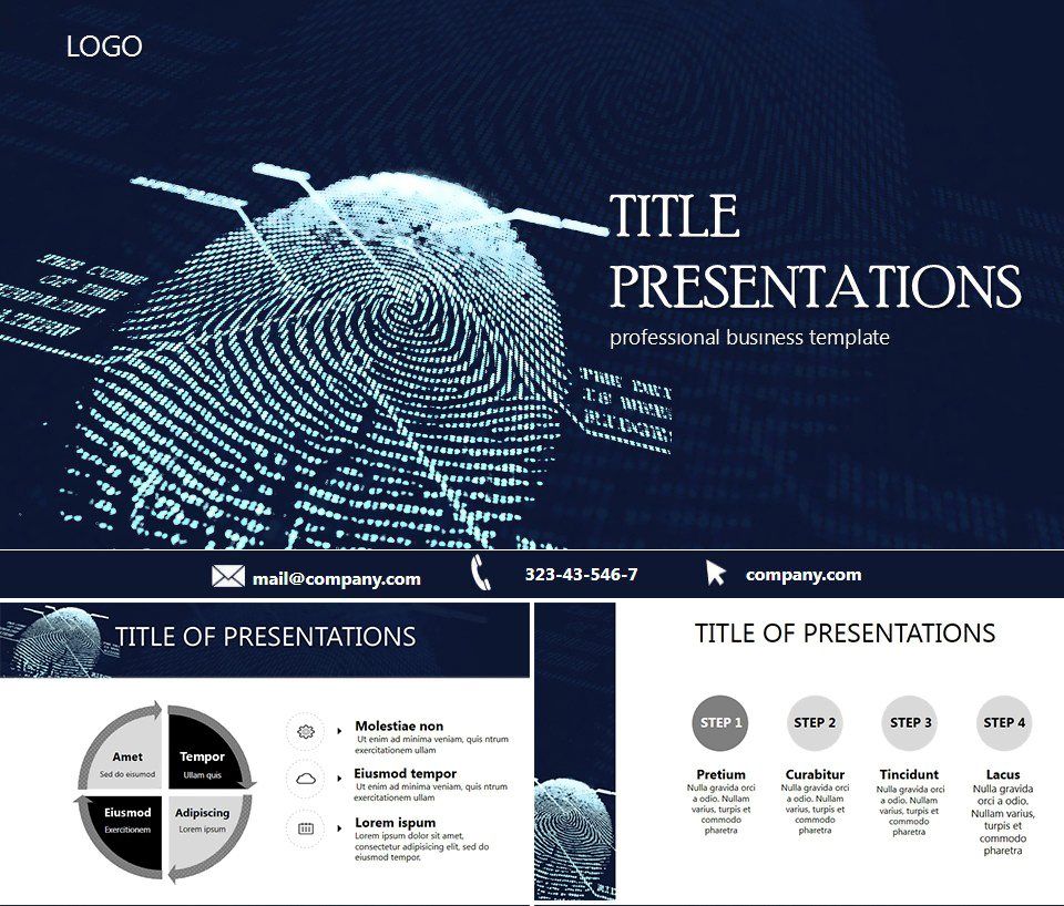 Fingerprint Identification-themed PowerPoint Template