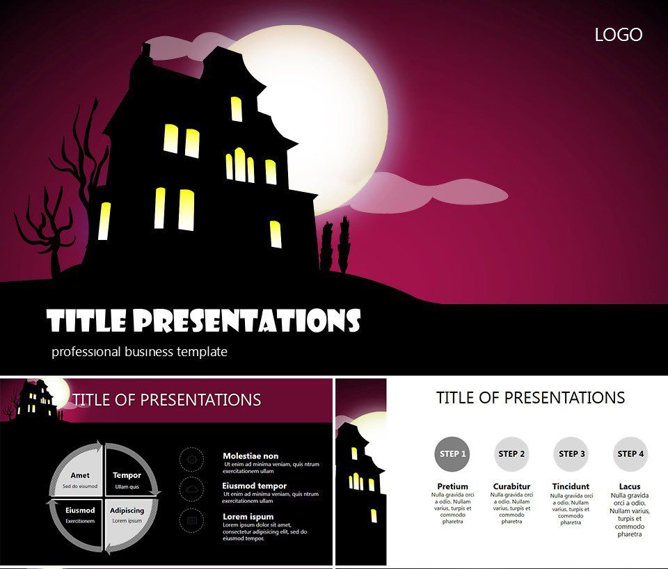 Presentation: House of Horrors Halloween PowerPoint Template