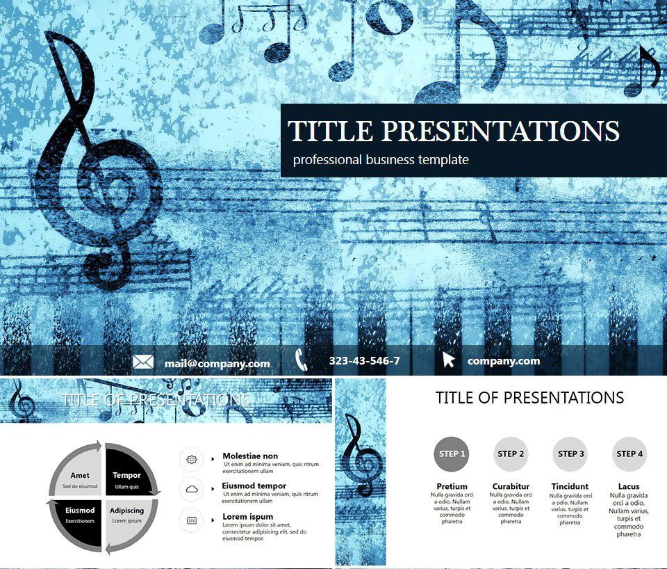 Music Player PowerPoint Template: Presentation
