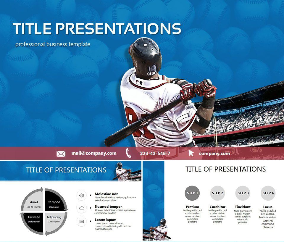 Baseball League PowerPoint templates