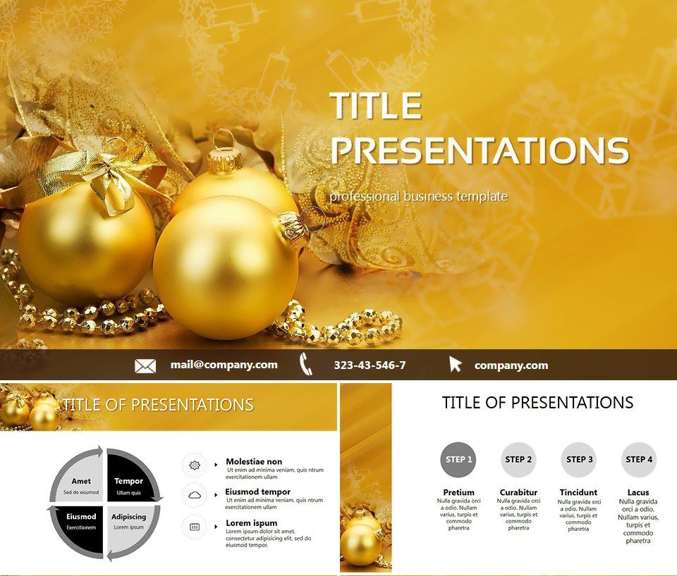 Christmas - Holiday Calendar PowerPoint template