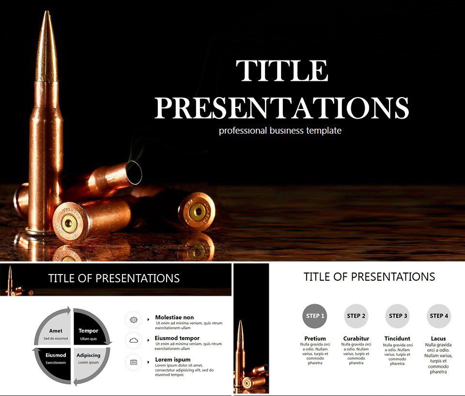 Rifle cartridges PowerPoint template