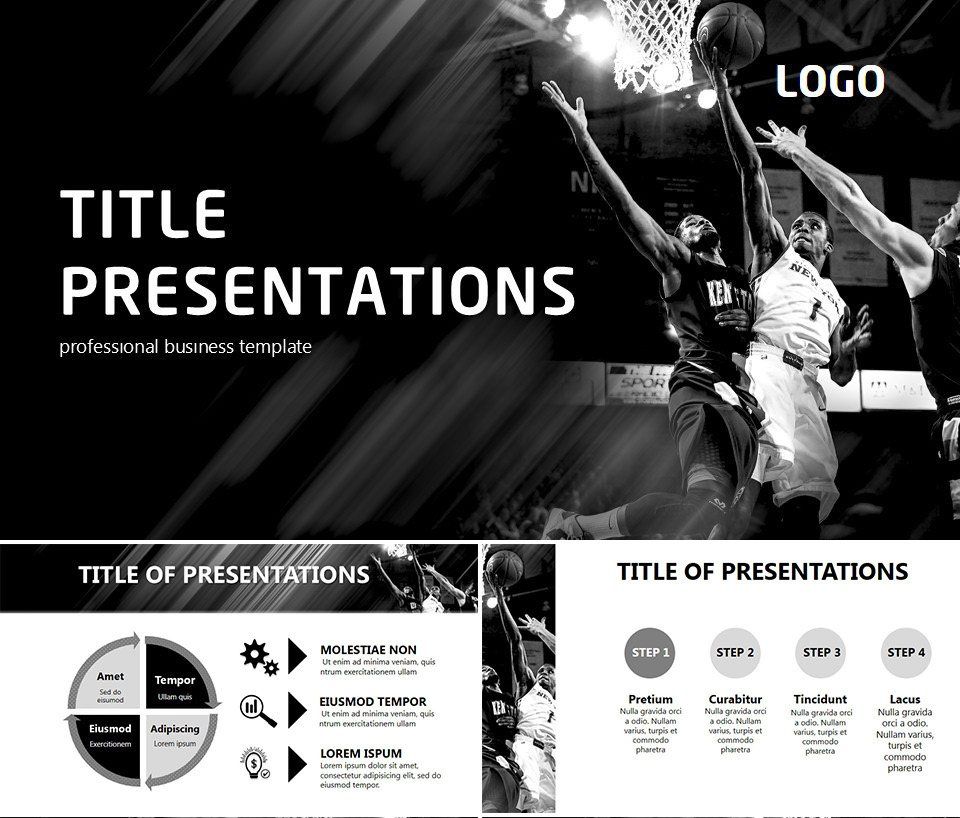 Basketball: Sports Game PowerPoint template