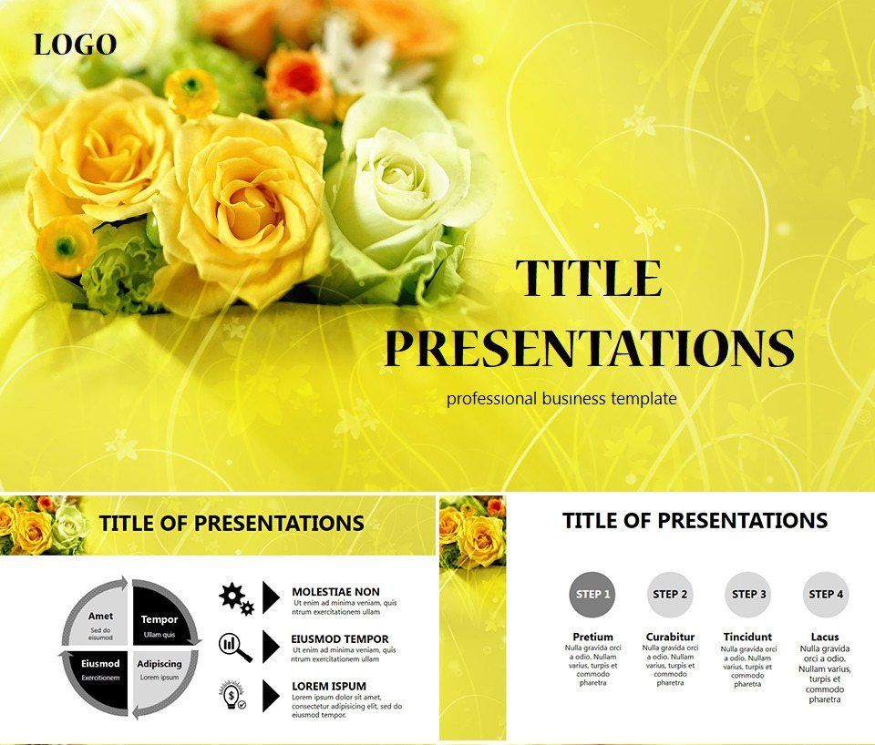 Bouquet of flowers PowerPoint templates