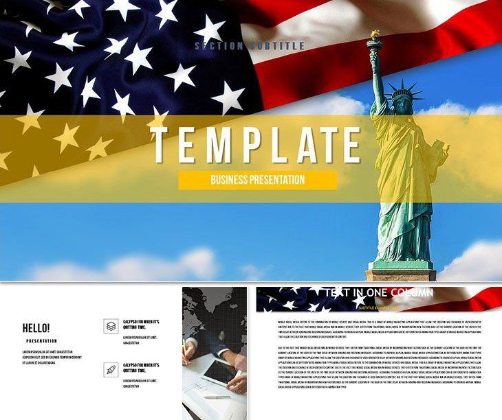 Political system USA PowerPoint Template