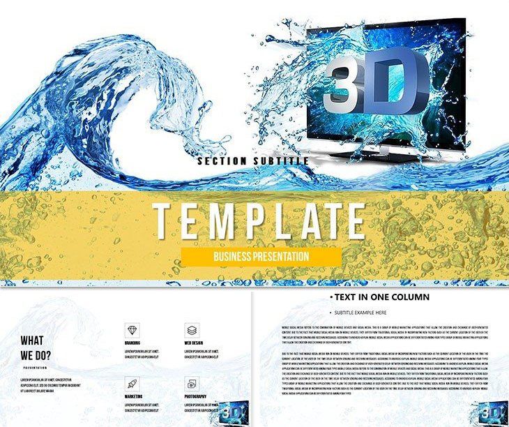 3D TV - Technology PowerPoint template
