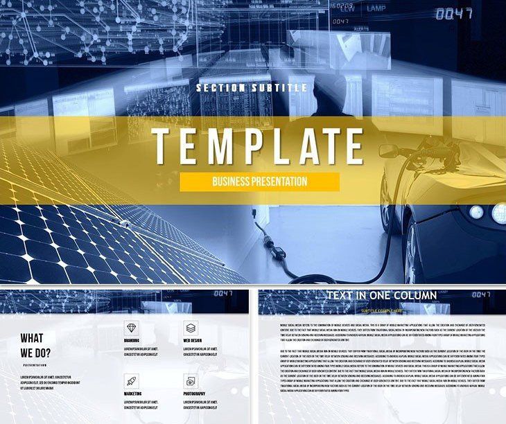 Electronics Manufacturers PowerPoint template