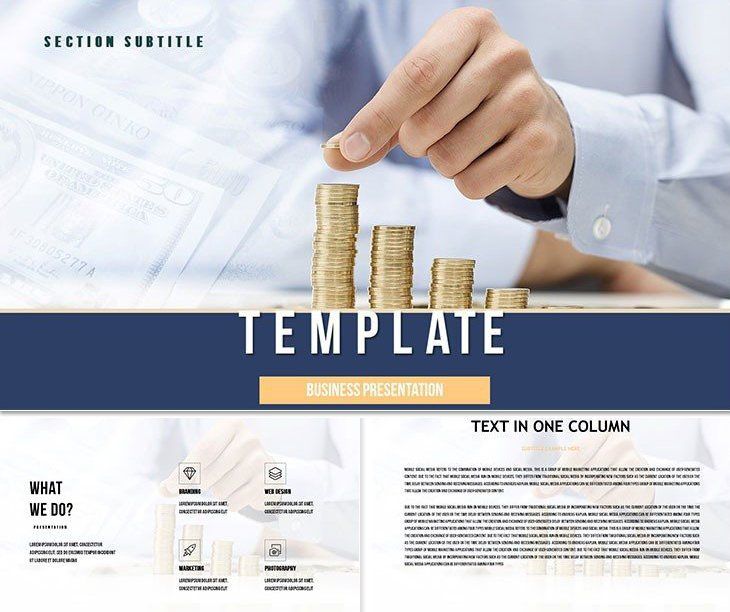 Learn collect money and save - PowerPoint Presentation Template ...
