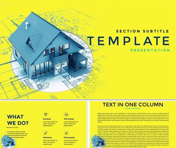 Projects of houses and cottages PowerPoint Presentation Template