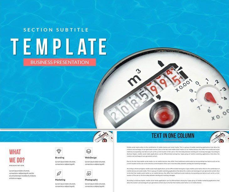 Water Flow Counter PowerPoint templates
