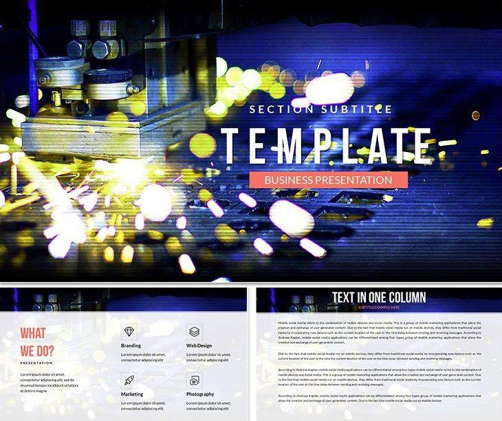 Laser Cutting Machine PowerPoint Template | Download Now