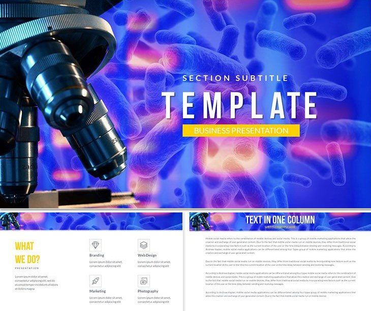 Bacteria that cause disease in humans PowerPoint template