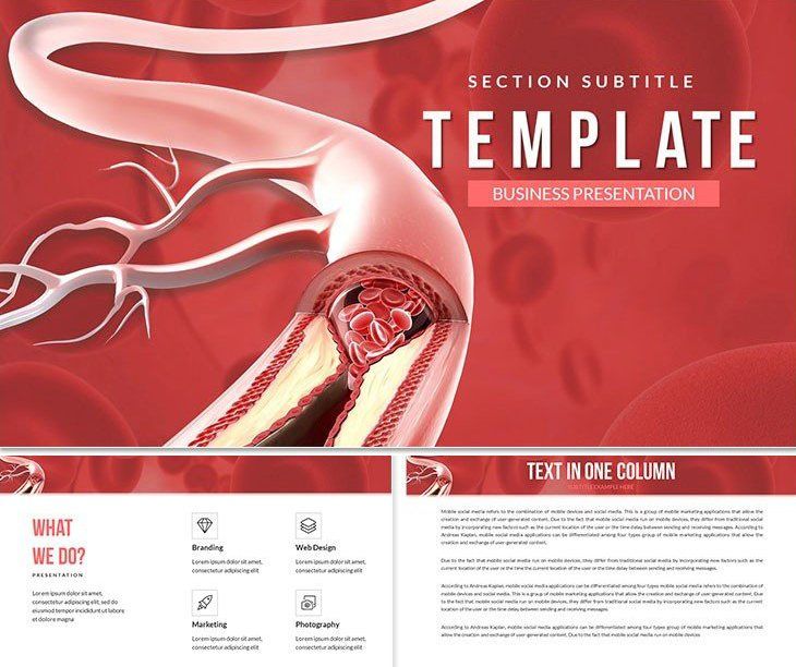 Blood vessel shunting PowerPoint template