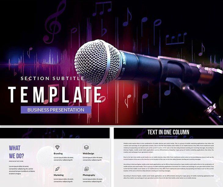 Audio recording software PowerPoint templates