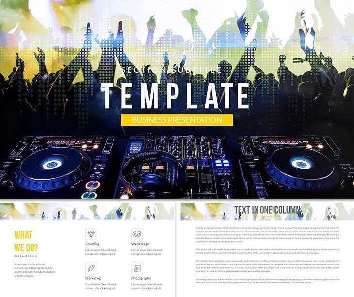 DJ mixer PowerPoint templates