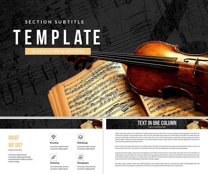 Violin - String Instruments PowerPoint Template | Download Now
