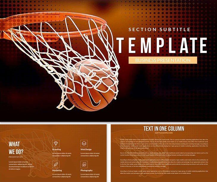 Basketball Hoop PowerPoint template