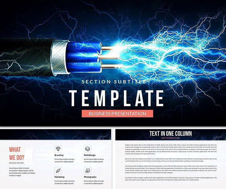 Electric Cable PowerPoint templates