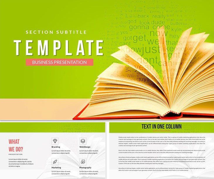 Book Club PowerPoint Template: Literary Designs