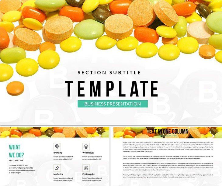 Vitamin - Mineral Supplements PowerPoint template