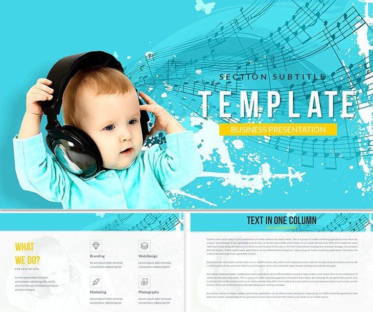 Children Songs PowerPoint template