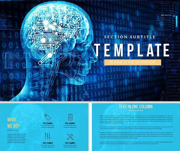 Artificial Intelligence Brain PowerPoint Template - Download Now