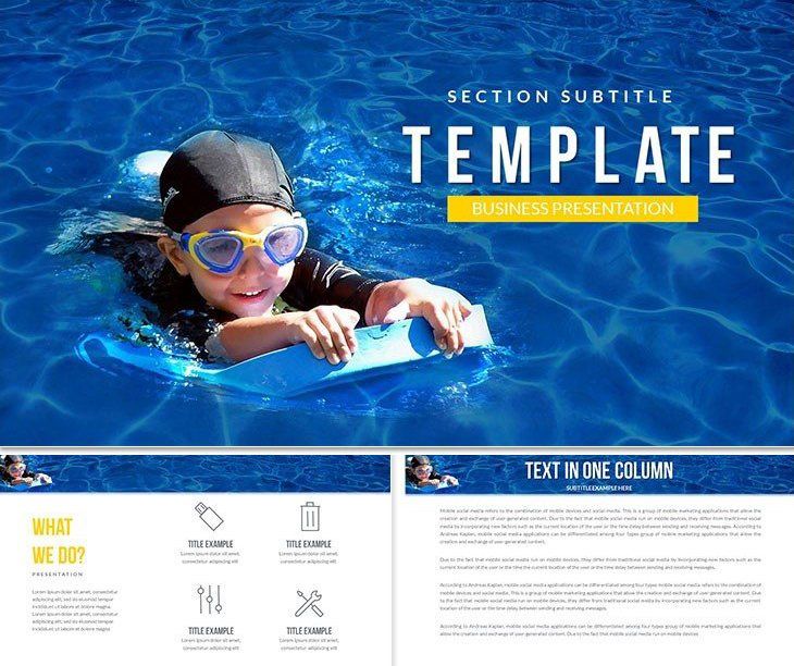 Swimming lessons PowerPoint Templates