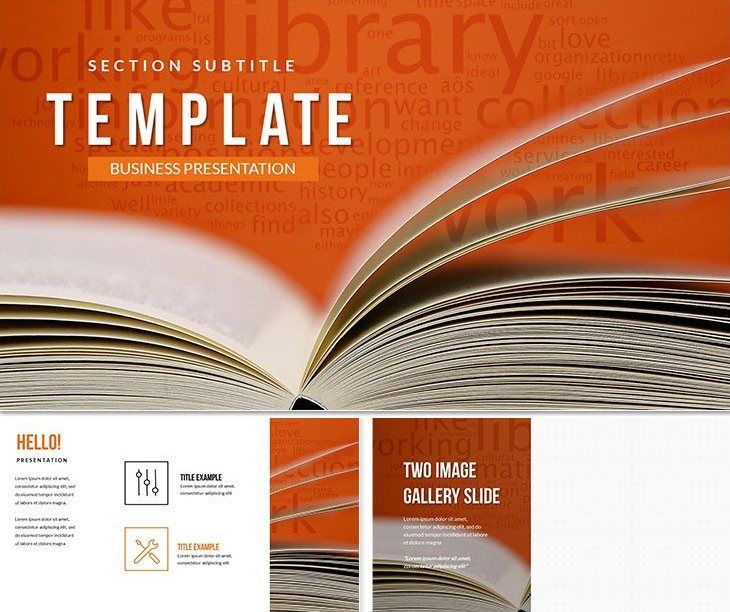 Digital library - Book PowerPoint templates