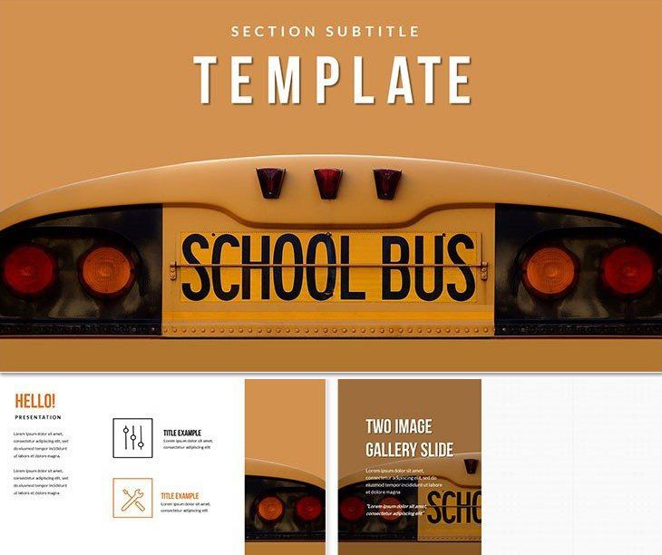School Bus PowerPoint templates Presentation