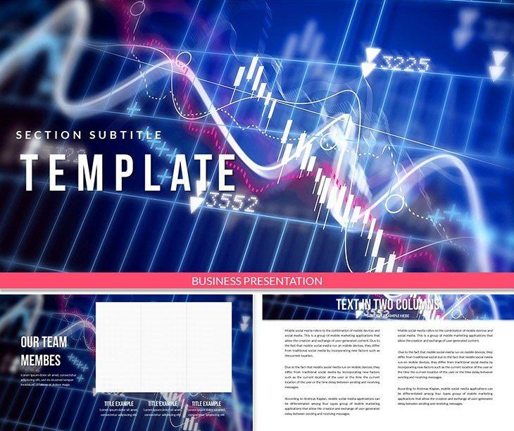 Dealing center - Forex charts PowerPoint template