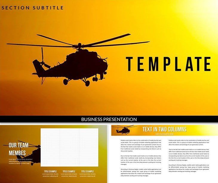Download Military Helicopter PowerPoint Template, PPT