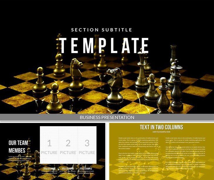 Chess Tournament PowerPoint template