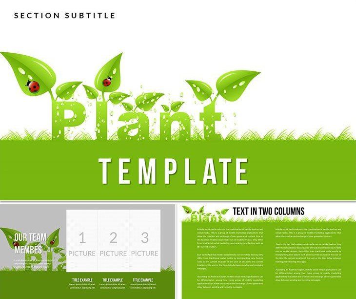Green Plants PowerPoint templates