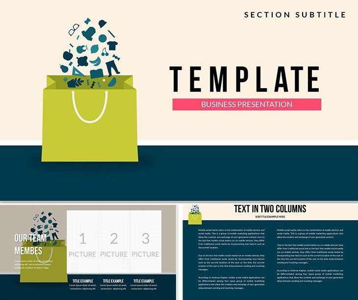 Presentation Online Shopping PowerPoint template | ImagineLayout.com