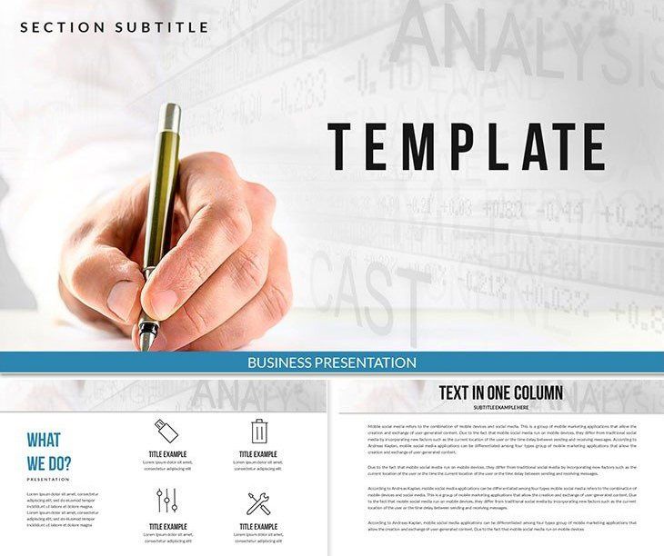 Pen Write PowerPoint templates | ImagineLayout.com