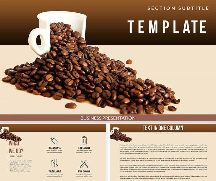 Cup Of Coffee Beans PowerPoint templates