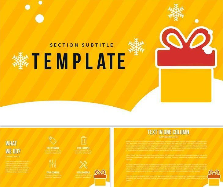 Vector Image of Christmas Present PowerPoint templates | ImagineLayout.com