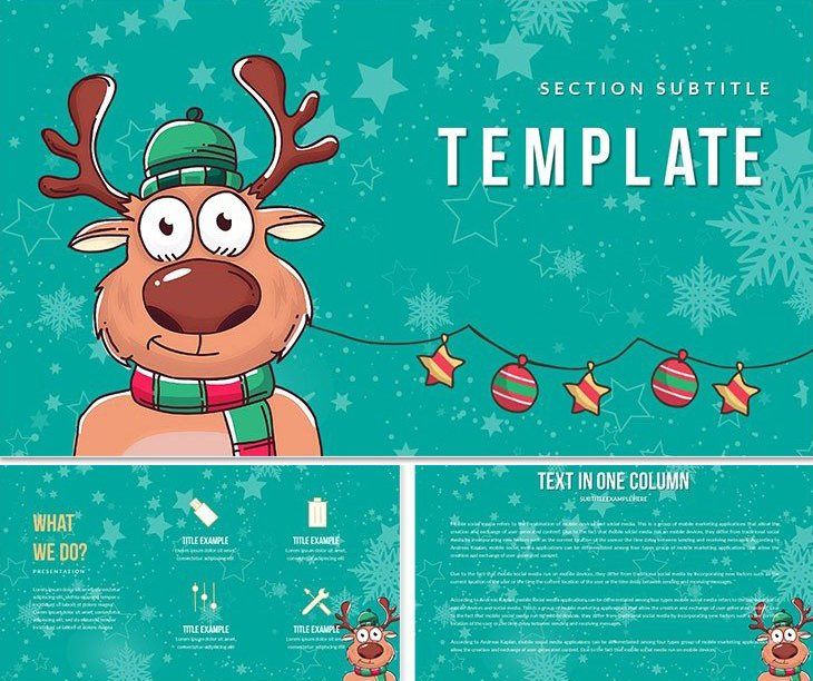 Christmas Deer PowerPoint templates