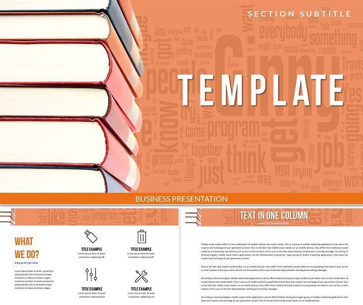 Knowledge Books PowerPoint templates | ImagineLayout.com