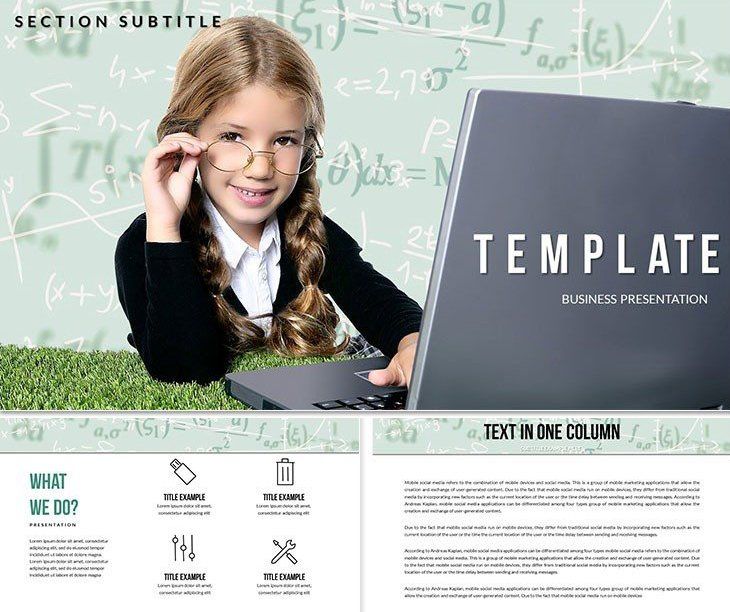 Kids Computer Lessons PowerPoint templates