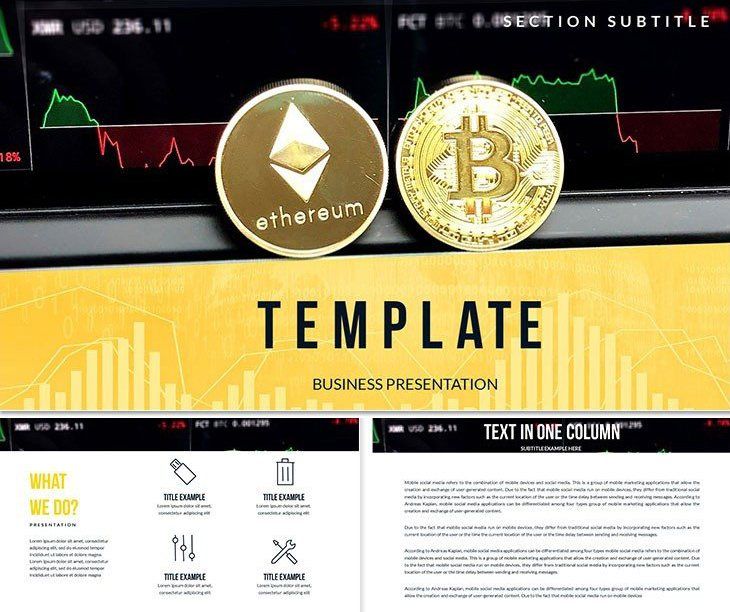 Cryptocurrencies : Bitcoin Vs Ethereum PowerPoint template