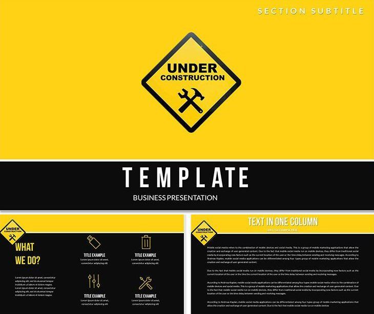Dynamic Under Construction PowerPoint Templates for Presentation