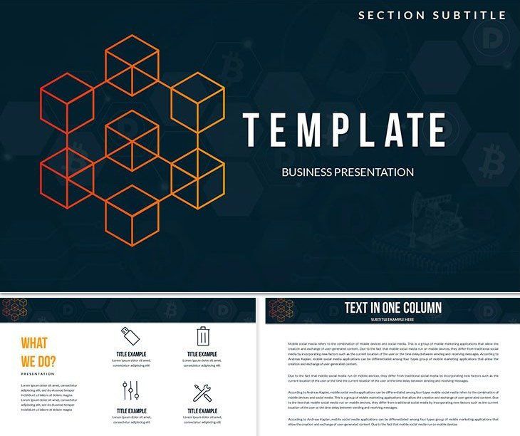 Blockchain Technology PowerPoint Template: Presentation Blockchain Technology PowerPoint Template: Presentation