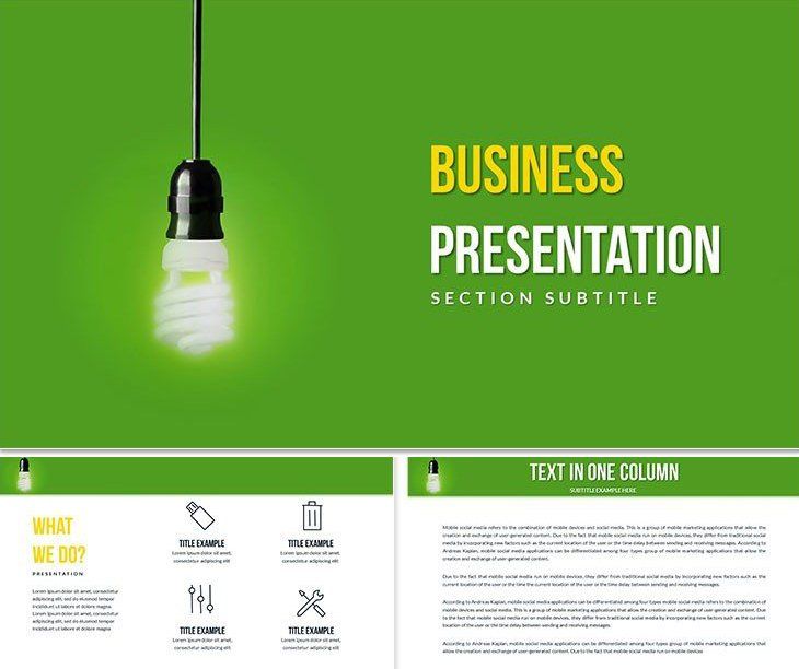 Fluorescent Lamp PowerPoint Template - Download Now